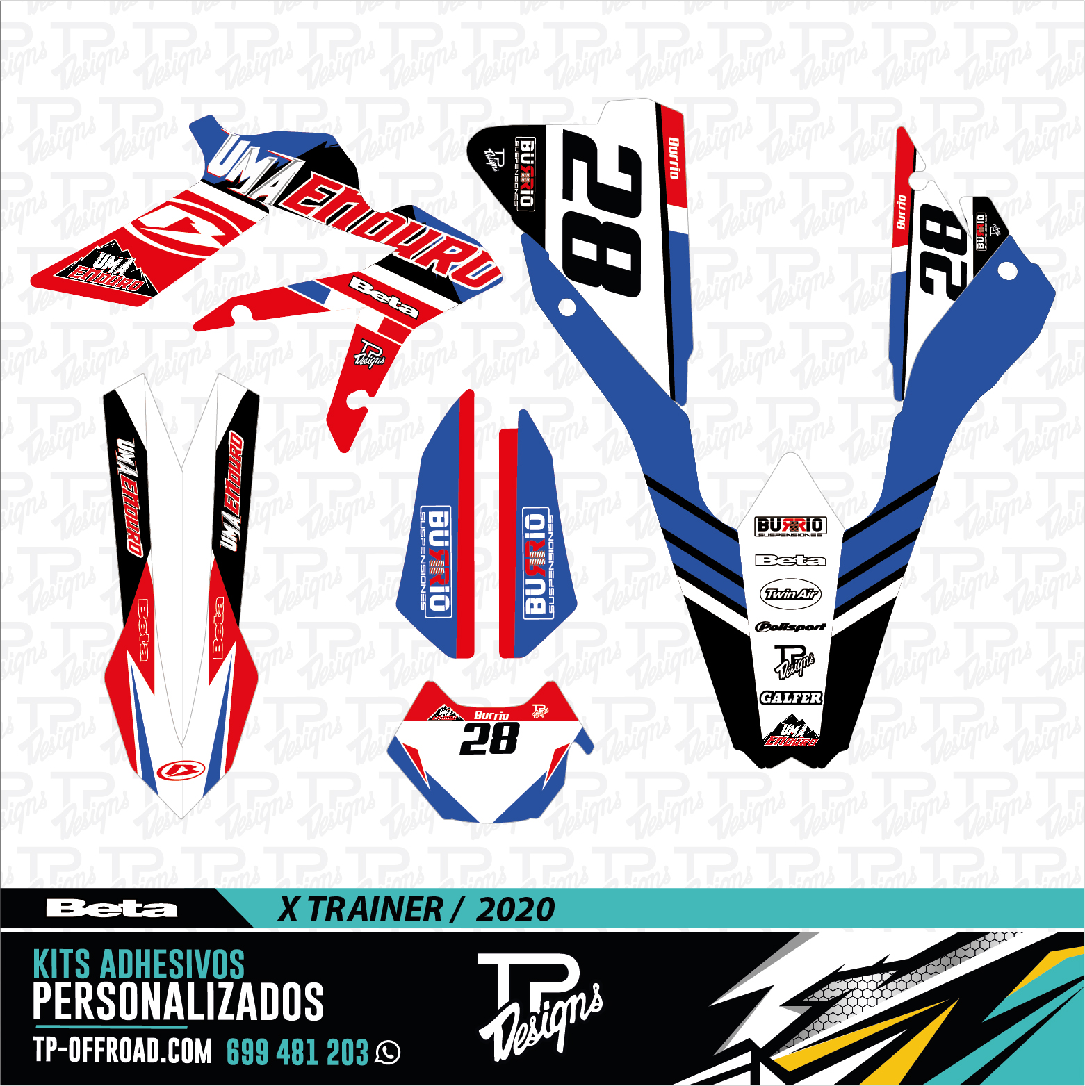 Kit adhesivos Beta X trainer 2020 – TP Offroad